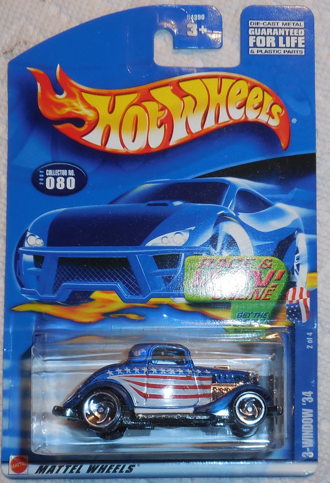 Hot Wheels 2002 Collector #080 "3-Window '34" In Unoppened Package ...