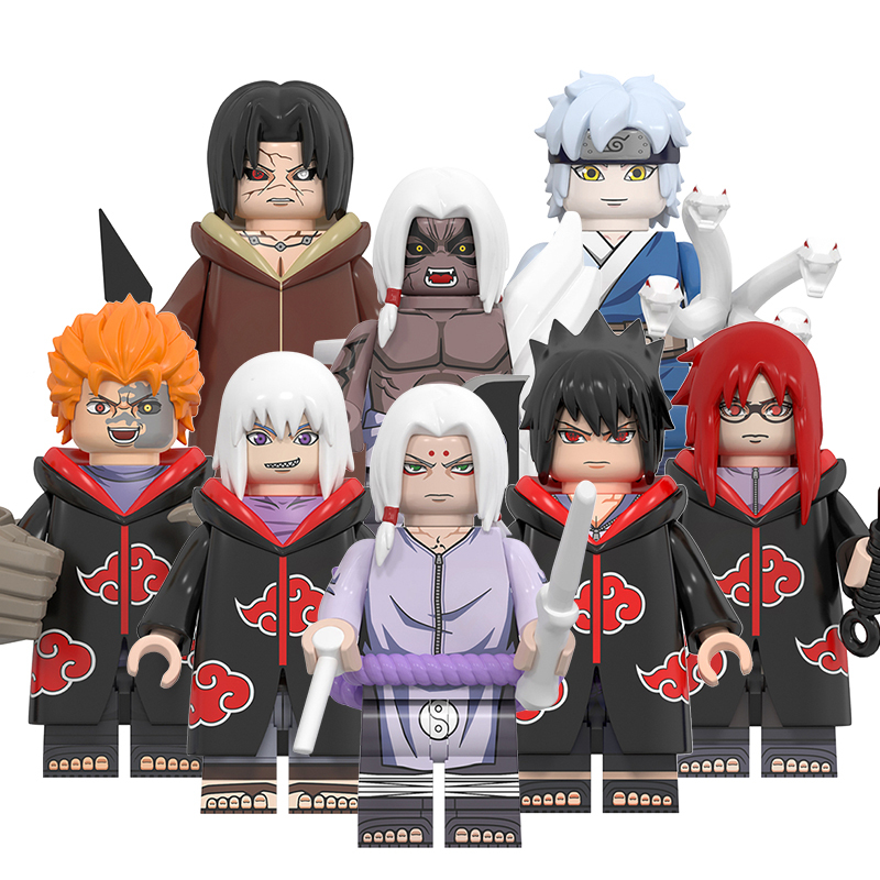 8pcs Naruto Team Taka Sasuke Suigetsu Karin Jugo Kimimaro Itachi ...