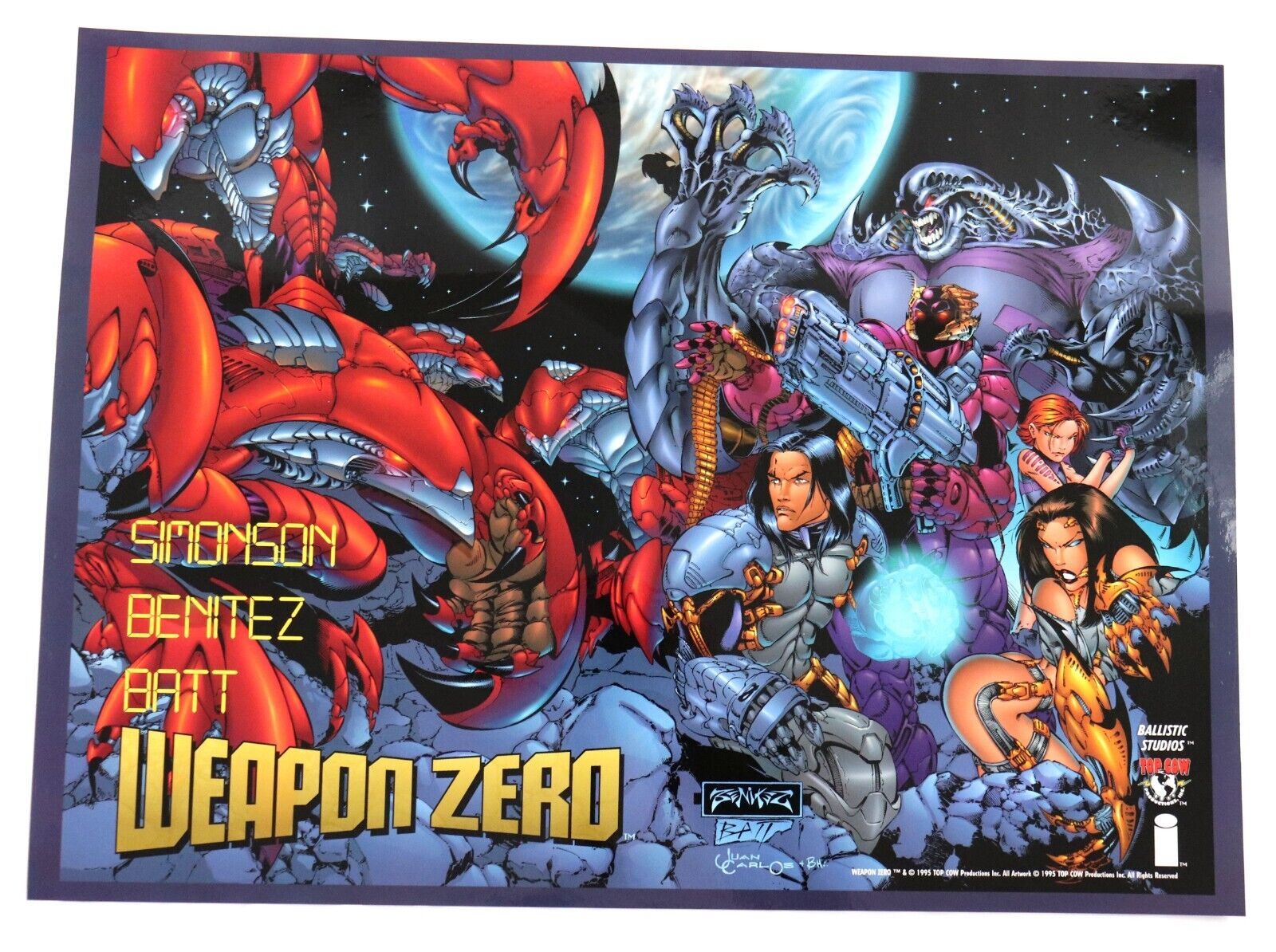 VINTAGE 1995 Top Cow Weapon Zero 19x28 Poster - Wall Art & Posters