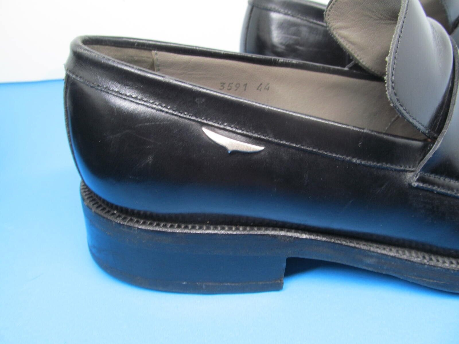 Bruno Verri Alberto Guardiani Mens Black Leather Loafers Size US 10 EUR ...