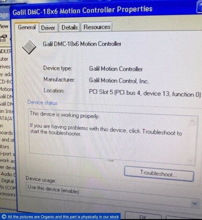 GALIL DMC-1886 Rev G Motor Controller PCI Card Galil Motion Control W/ CB 50-100 - PLC Processors