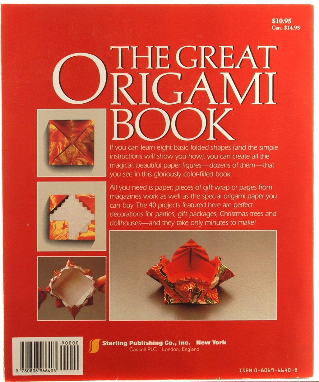 The Great Orgami Book Zulal Ayture-Scheele Folded Paper Craft 40 ...