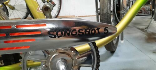 Black SLINGSHOT 5 Rail Chainguard DECAL Stickers fits Huffy Muscle Bike ...