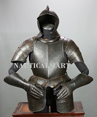 LARP Medieval Steel Re-enactment Steel Suit Of Armor Halloween Adult ...