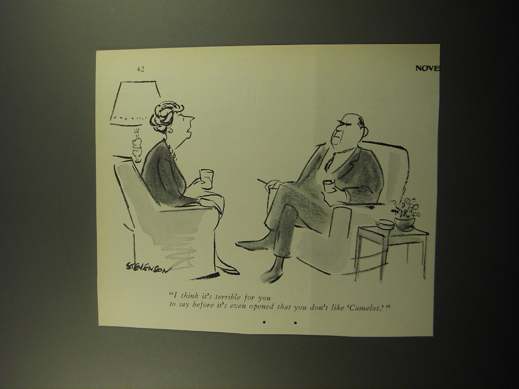 1960 Cartoon by James Stevenson - I think it's terrible for you to say ...