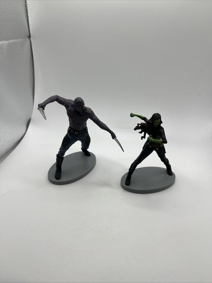 Marvel Disney Store PVC Gamora Figure Cake Topper& DRAX CAKE TOPPER SEE ...