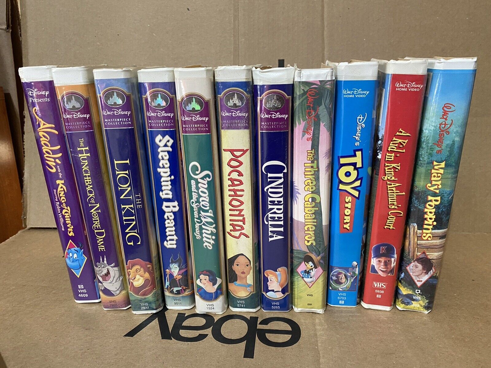 11 Disney Pixar VHS Tapes Toy Story Aladdin Cinderella Snow White Lion ...
