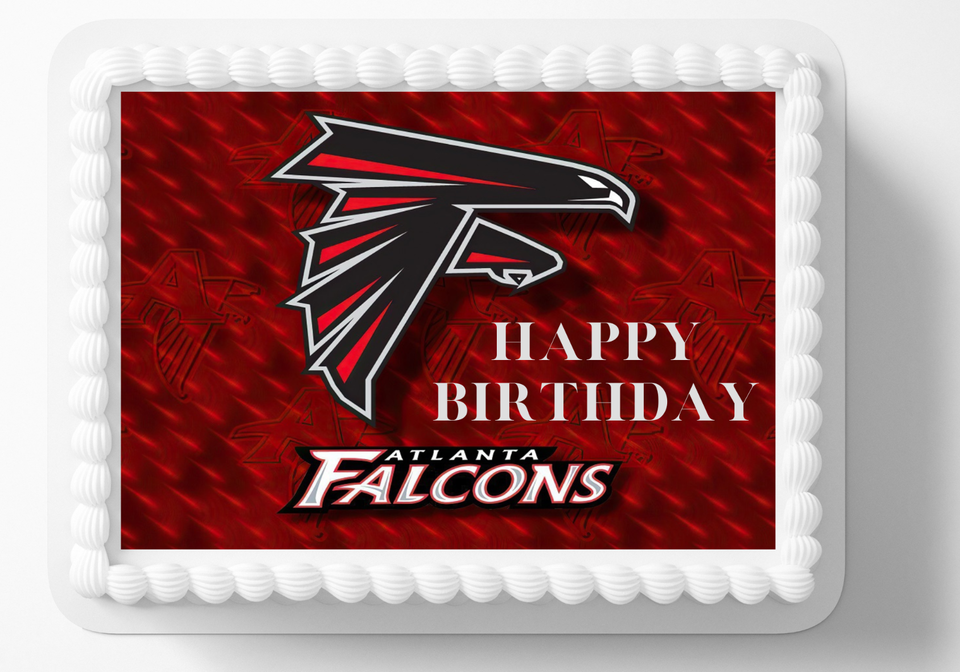 Atlanta 1/4 sheet Edible Cake Topper Party Edible Cake Football Image ...