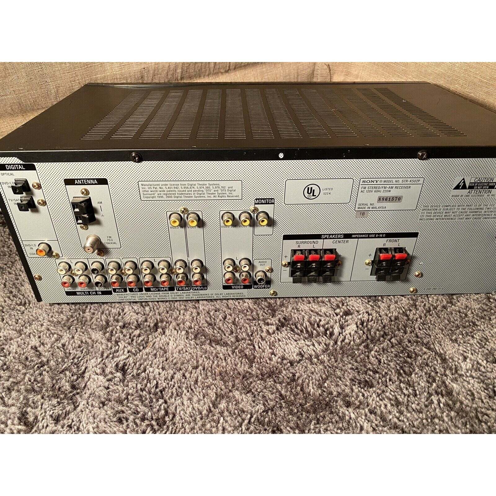 Sony STR-K502P Digital Home Theatre Surround 5.1 Stereo Receiver ...