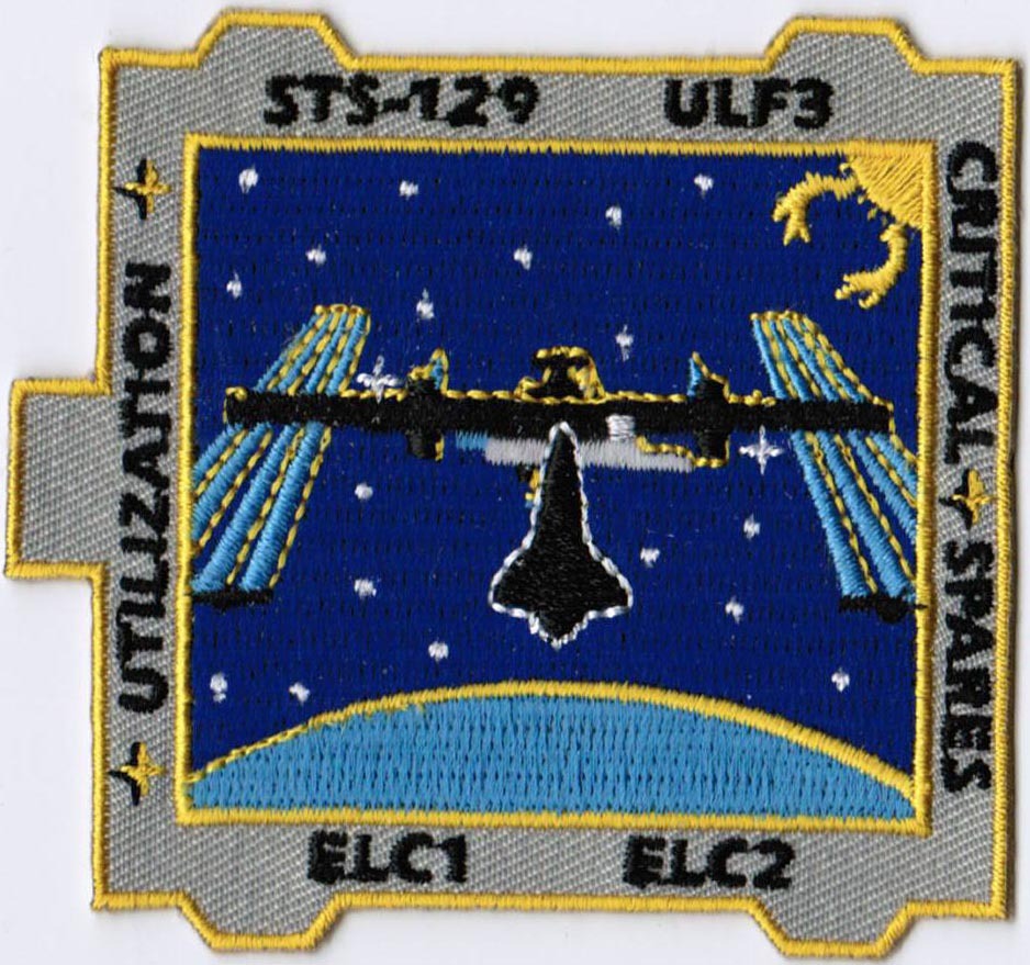 Human Space Flights STS-129 Atlantis (31) USA NASA Badge Embroidered ...