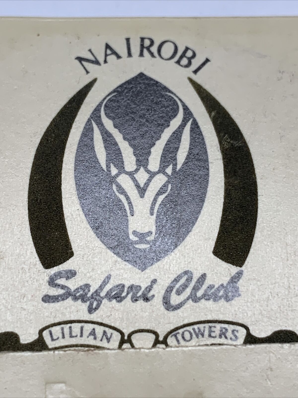 Vintage Matchbook Nairobi Safari Club Lilian Towers Nairobi Kenya ...