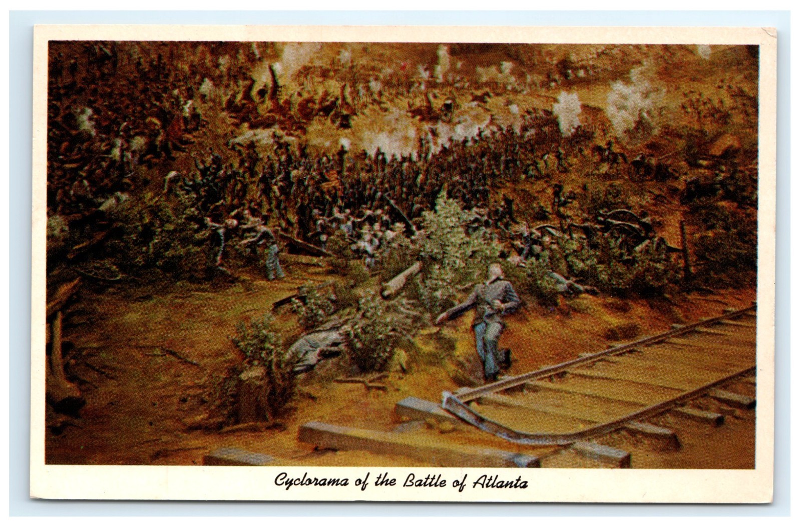 1864 Cyclorama Battle of Atlanta GA Rendition Postcard - Topographical ...
