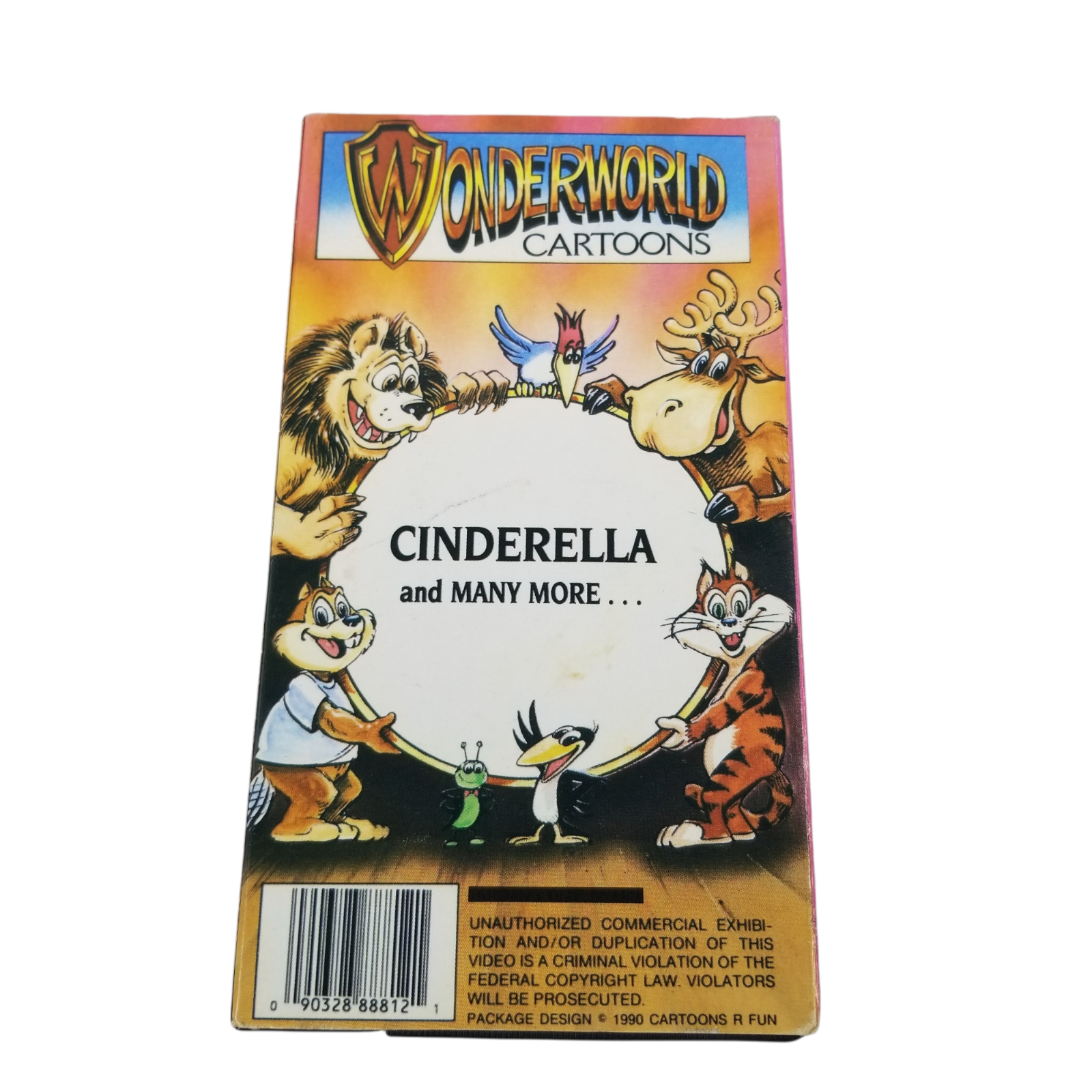 Cinderella Wonderworld Cartoons vhs tape 1990 Cartoons R Fun - VHS Tapes