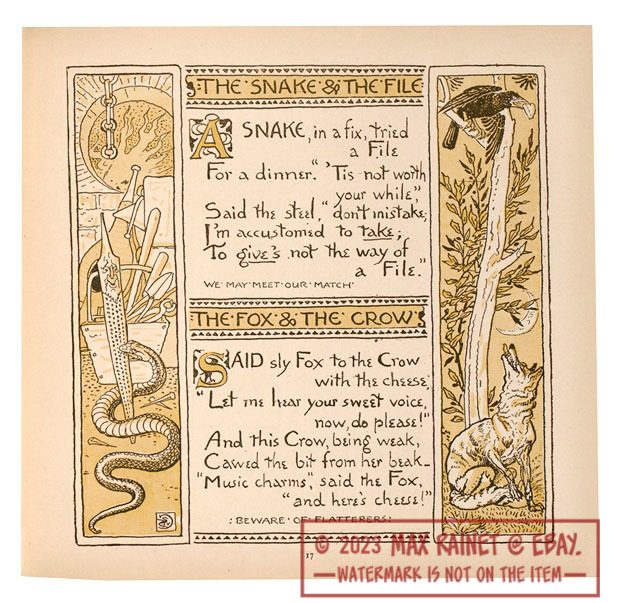Walter Crane (1887) Baby's Own Aesop Being the Fables Condensed in ...