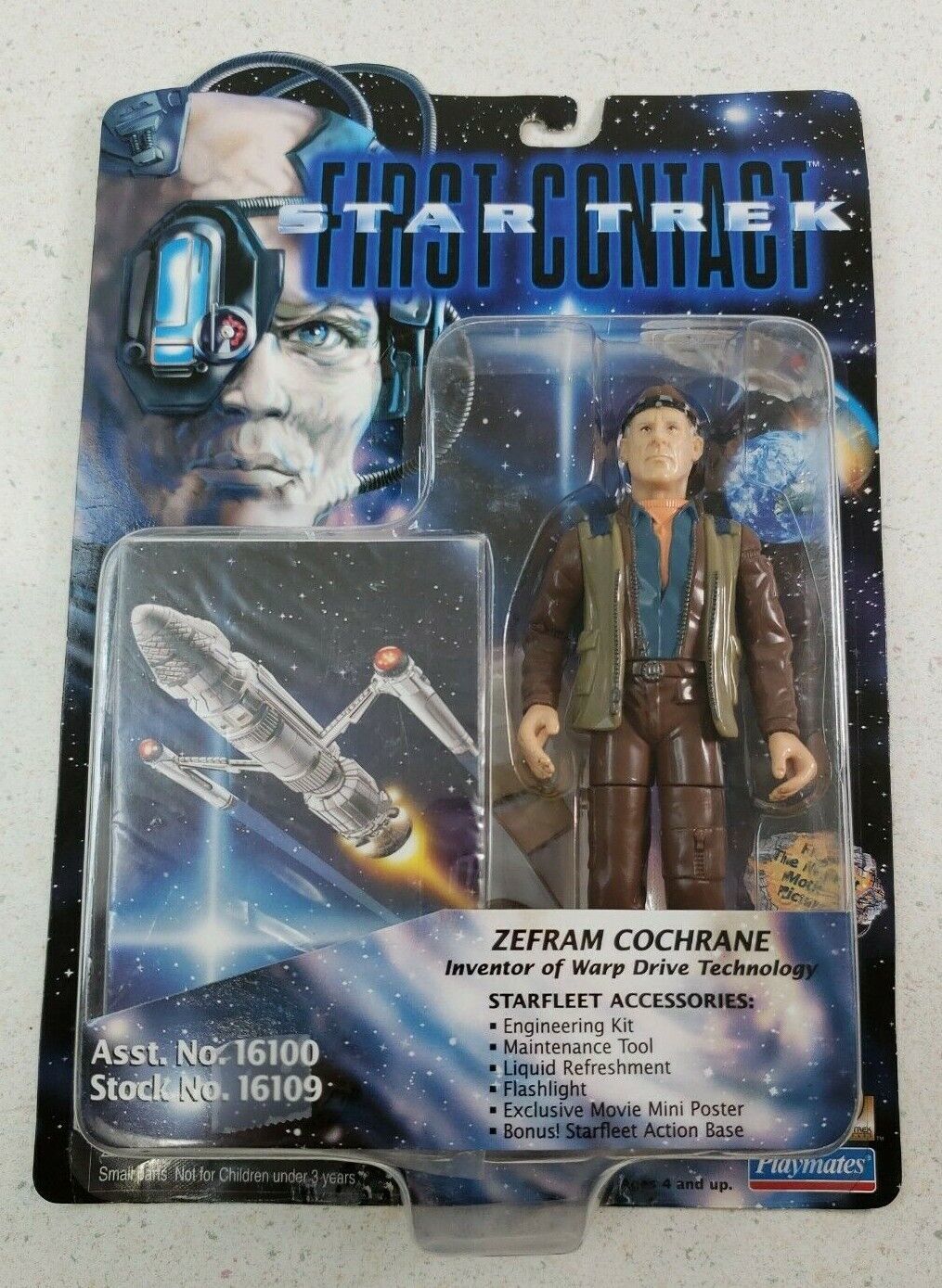 Playmates Toys Star Trek Zefram Cochrane First Contact Action Figure ...