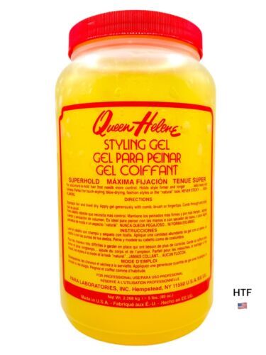 Queen Helene Superhold Hair Styling Gel Yellow Super Hold Large 5 lbs ...