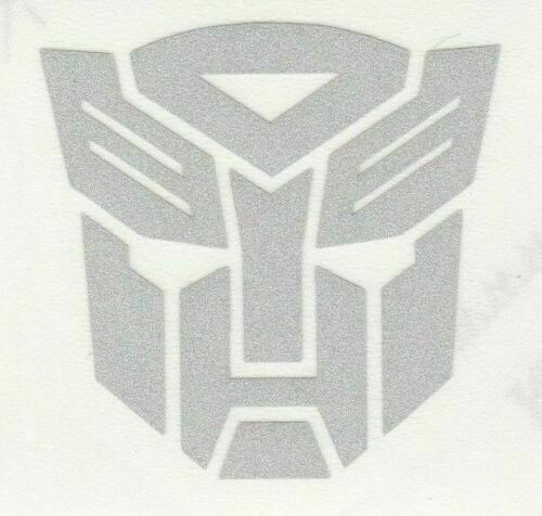Highly Reflective Silver Transformer AutoBot logo fire helmet window ...