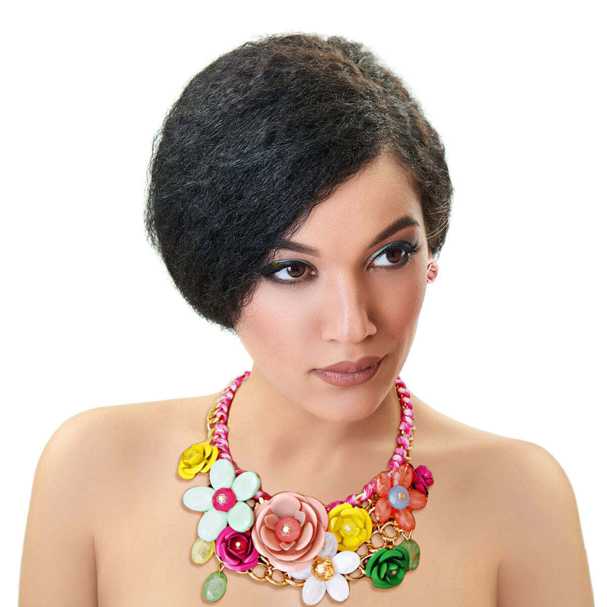 Bright Rose Chunky Collar Necklace - Other