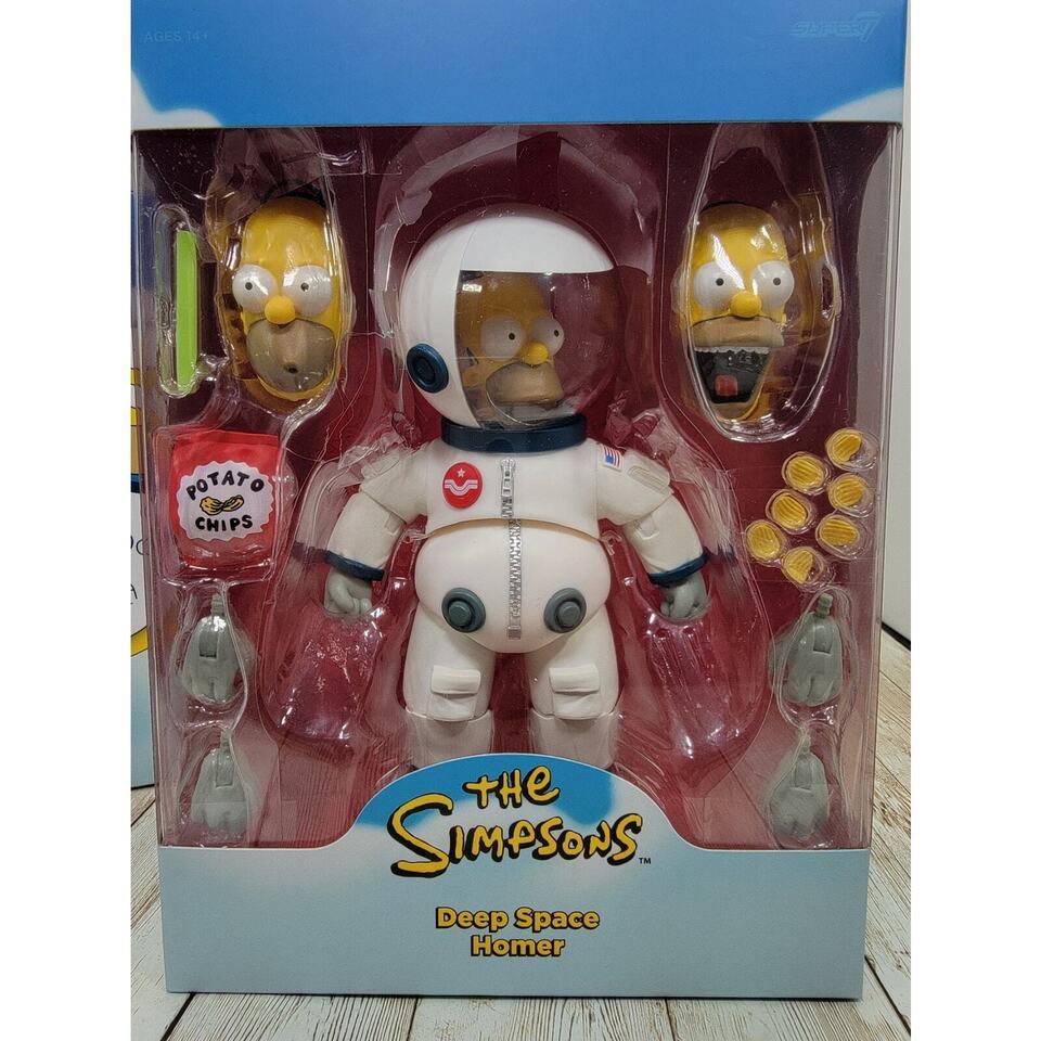 The Simpsons Deep Space Homer 7" Action Figure Ultimate New 2023 Super7 ...