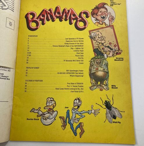 VTG Bananas Magazine 1975 Tom Selleck Magnum, P.I. No Label - Magazines