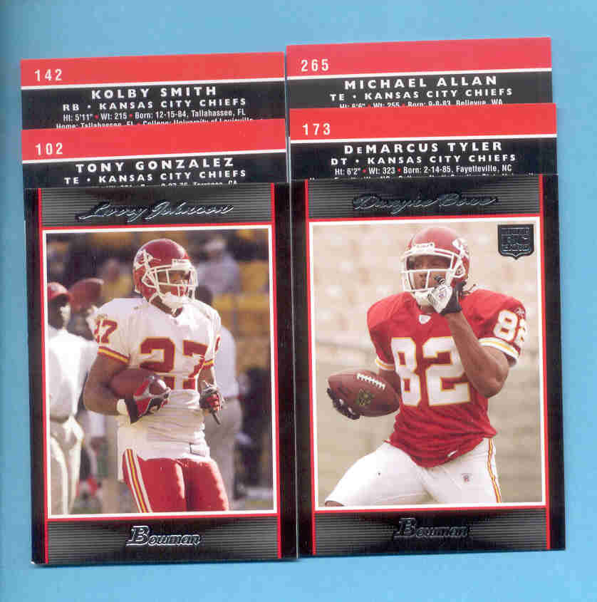 2007 Bowman Kansas City Chiefs Football Set - Trading Card Sets