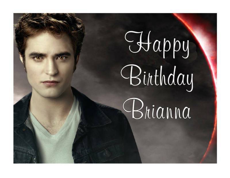 Twilight Eclipse Edward edible Cake image party cake topper decoration ...