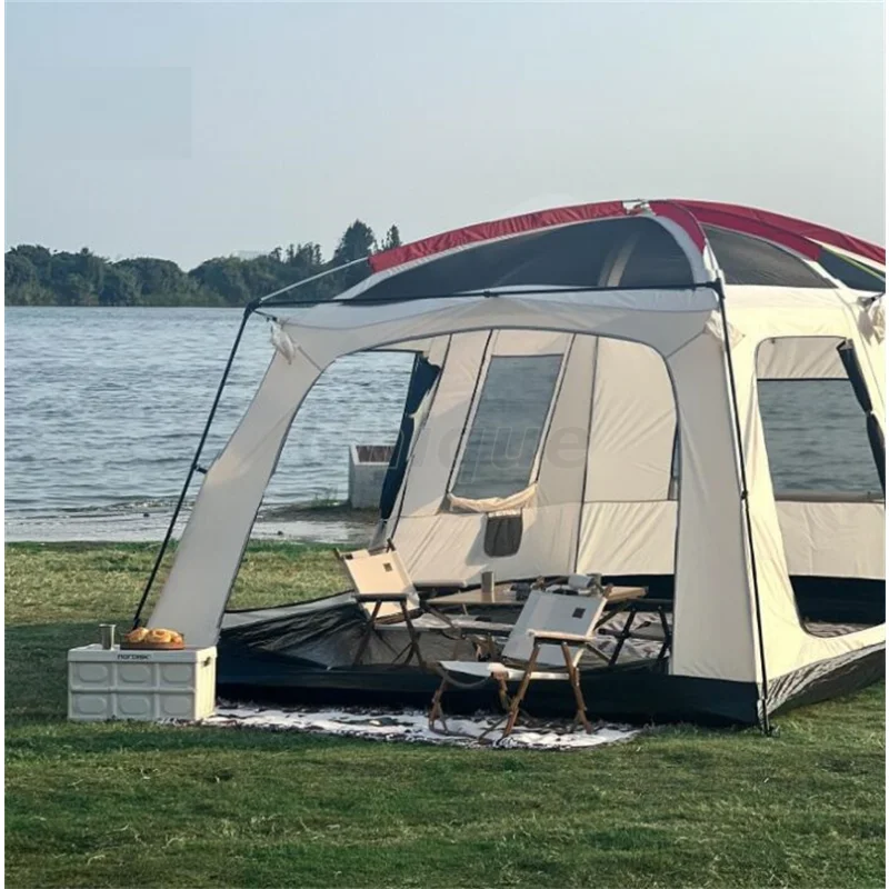 8-10 Person One Room One Hall Camping Tent Outdoor Double Layer Family ...