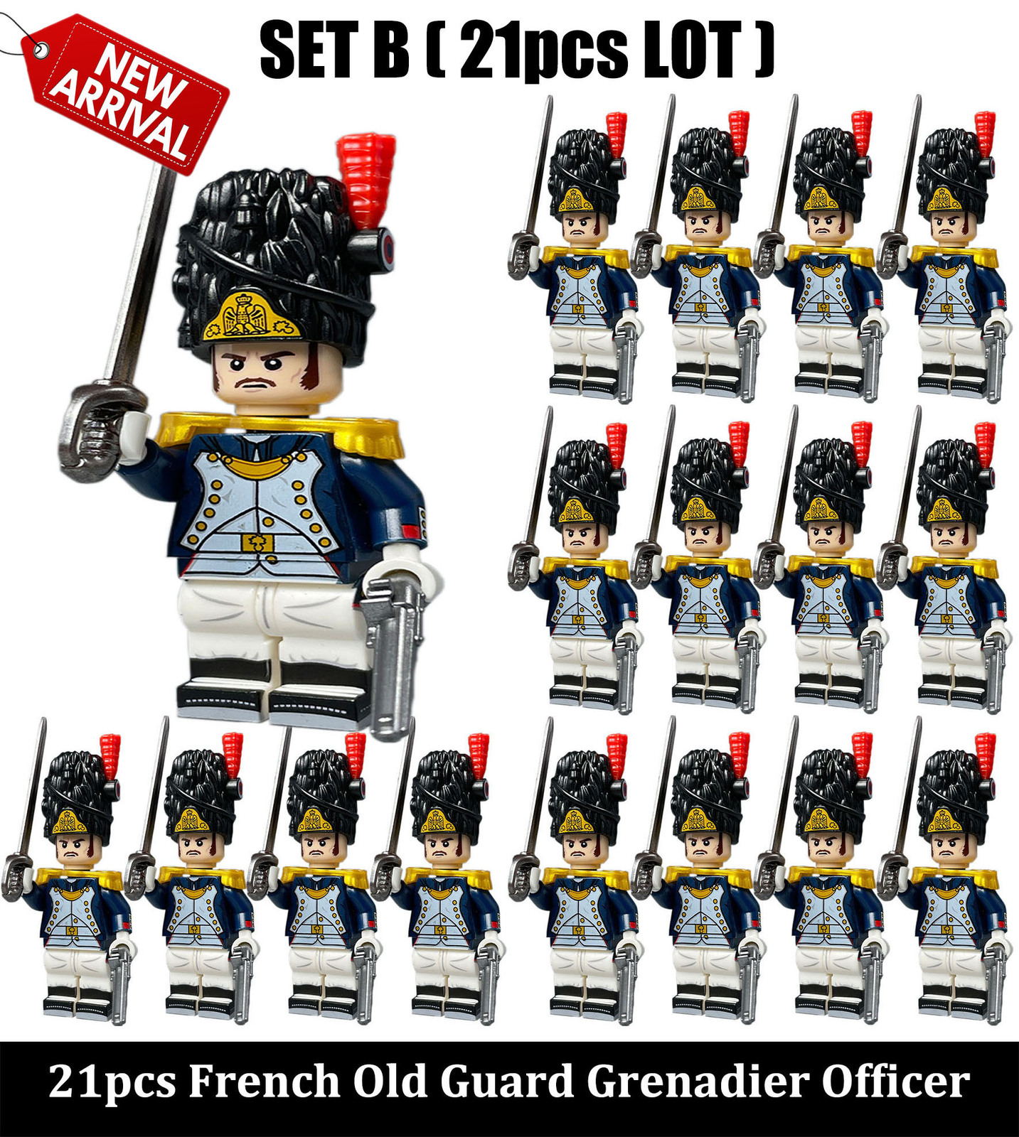 The Napoleonic Wars 7 Countries Custom Army Set B Exclusive Minifigures ...