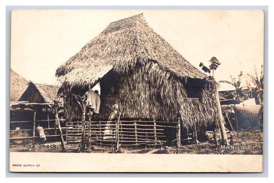 RPPC Nipa Shack Manila Philippines Philippine Islands UNP Postcard D20 ...