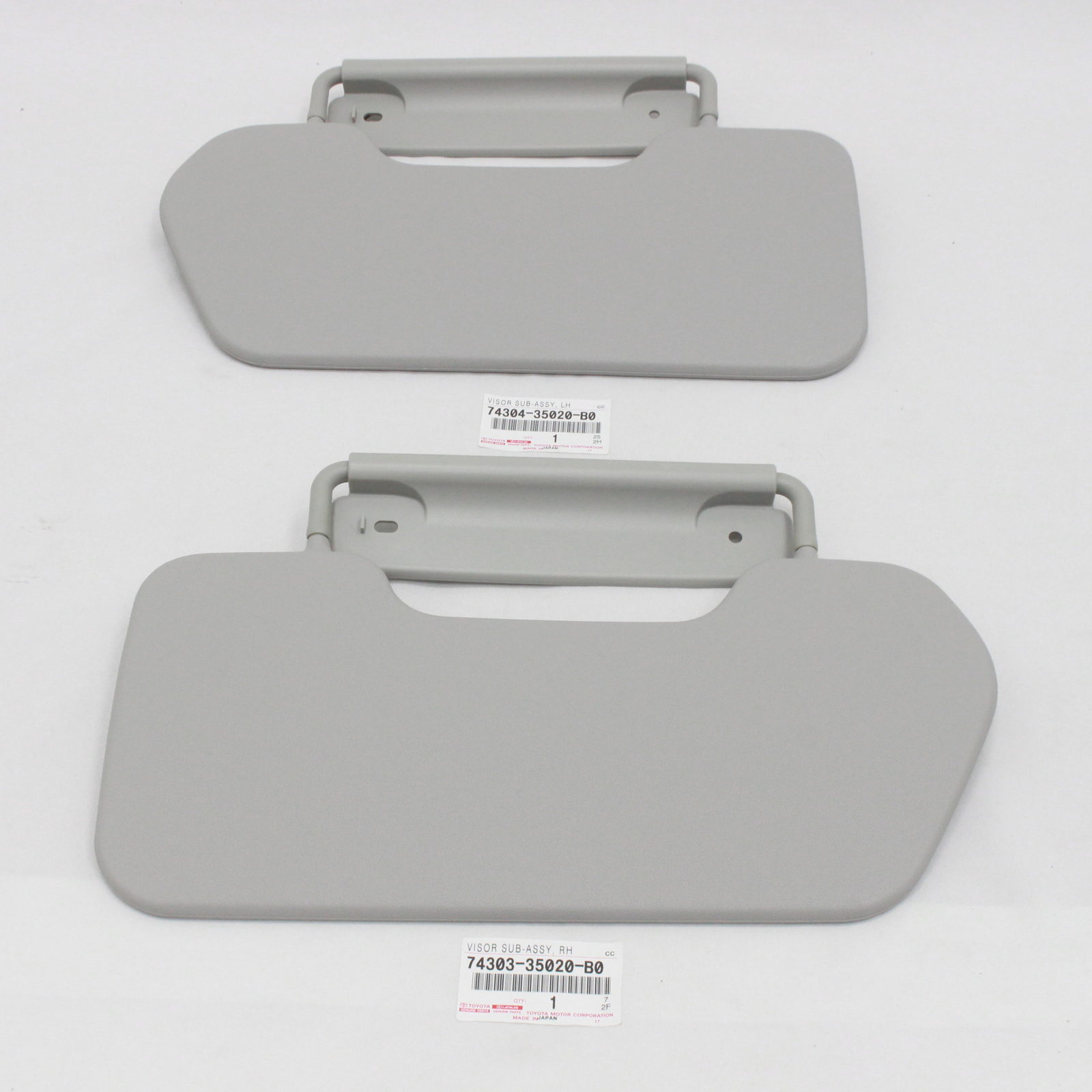 Toyota FJ Cruiser 2007-2014 Sun Visors Side Shades Gray Left Right Pair ...