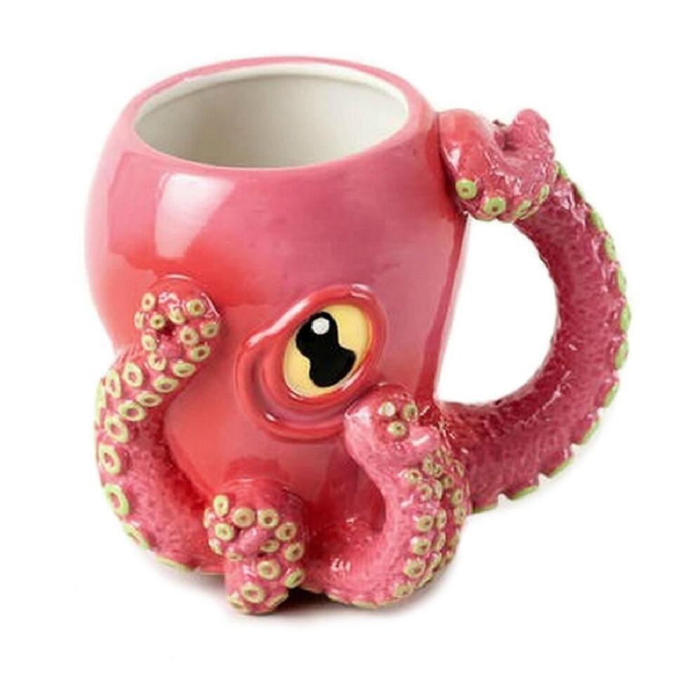 Awesome Octopus Mug Fun Wacky Pink Ceramic and similar items