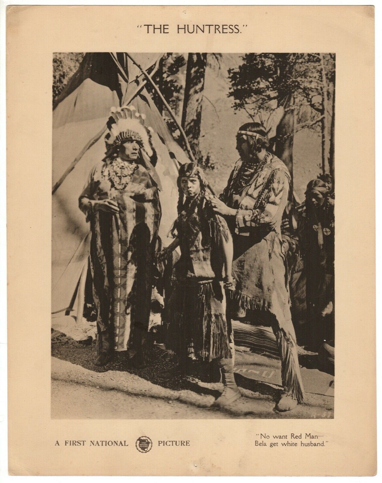 THE HUNTRESS (1923) Colleen Moore, Chief John Big Tree, Native ...