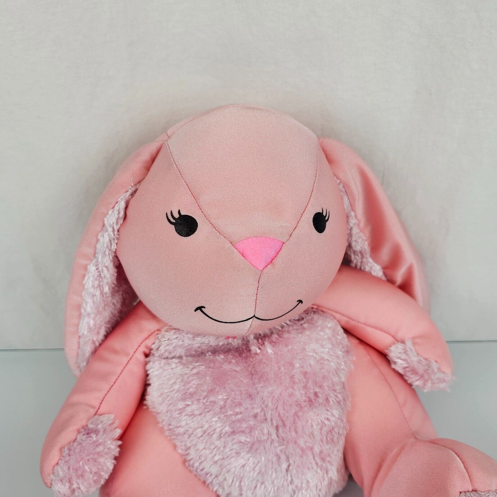 MOSHI PINK BUNNY MICROBEAD PLUSH FURRY EAR TUMMY BRENTWOOD ORIGINALS 12 ...