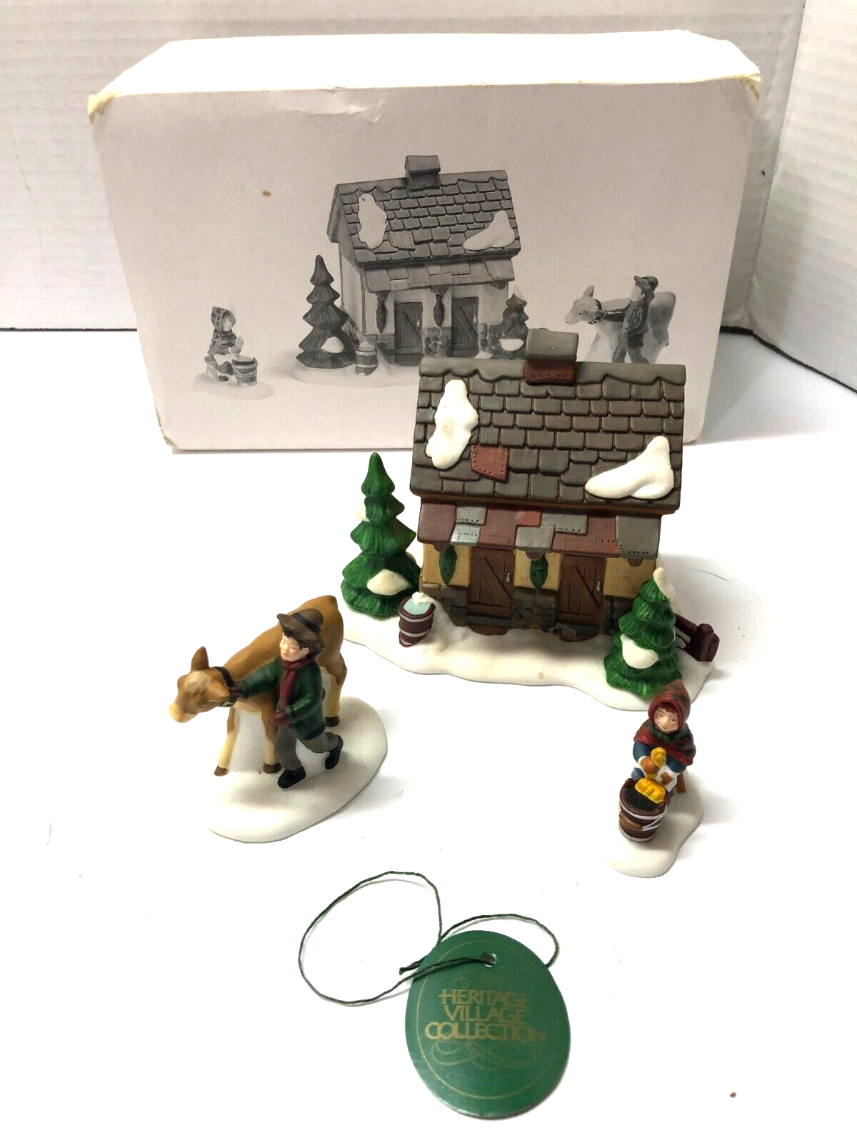 Dept 56 Heritage Dickens Village TENDING THE NEW CALVES Set of 3 ...