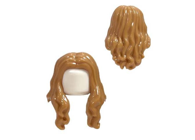 Dirty Blond Wavy Long Hair For Building Minifigures - LEGO (R) Minifigures