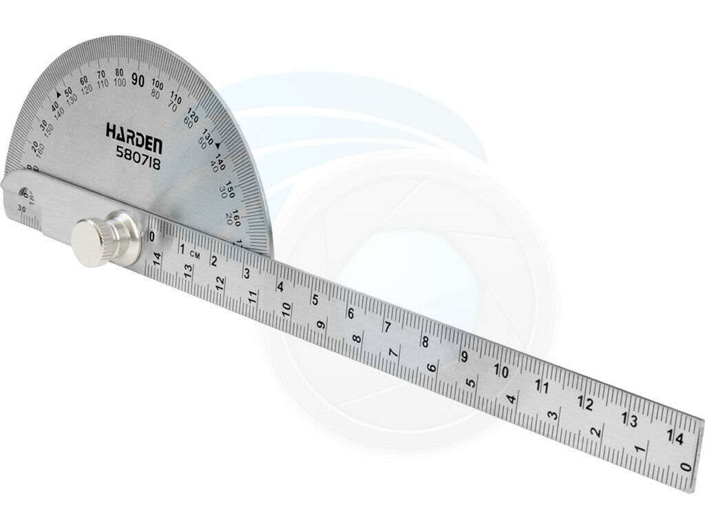 Stainless Steel Bevel Protraction 180 Degree Angle Protractor Ruler ...