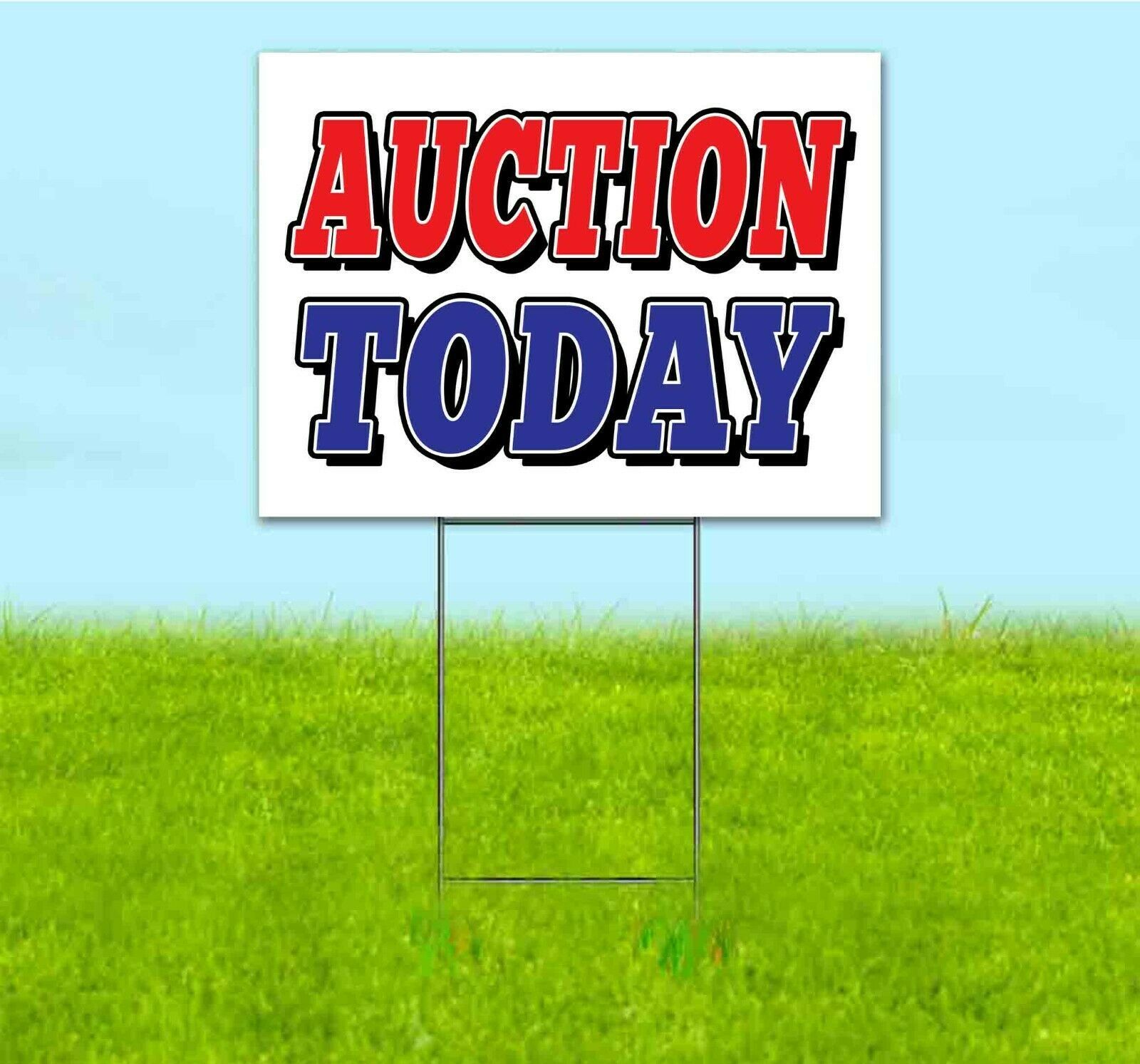 AUCTION TODAY 18x24 Yard Sign Corrugated Plastic Bandit Lawn 2024 ...