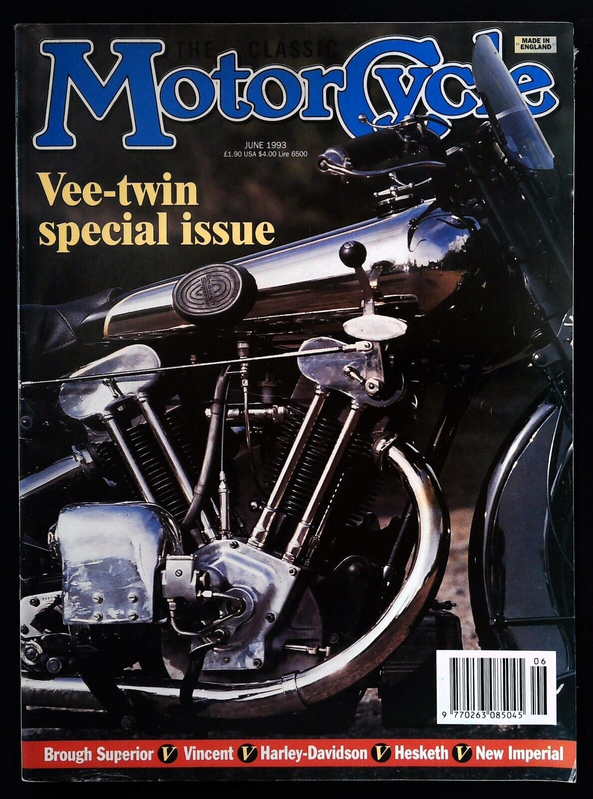 The Classic Motorcycle Magazine June 1993 mbox1598 Vee-Twin Special ...