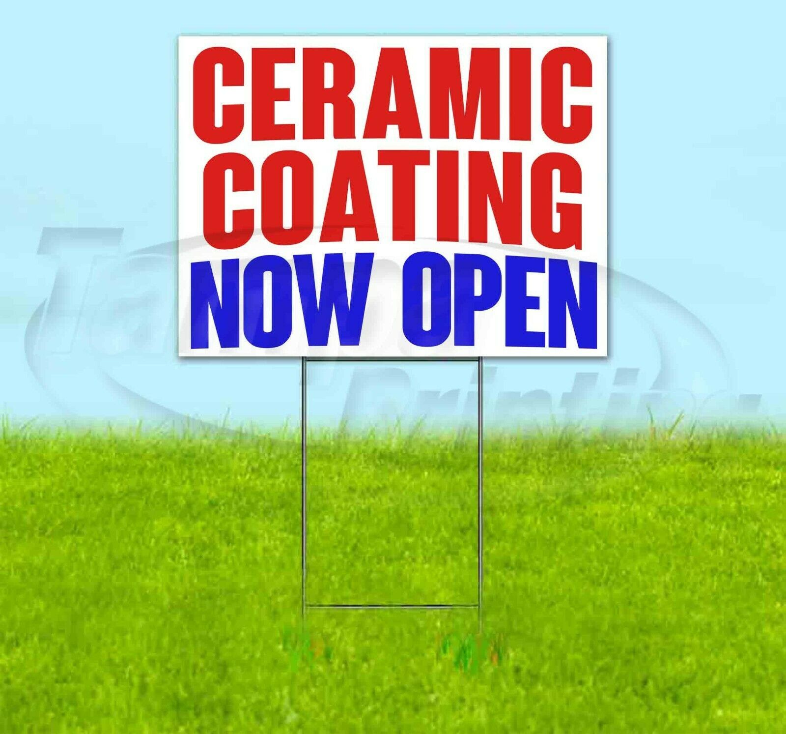 CERAMIC COATING NOW OPEN 18x24 Yard Sign Corrugated Plastic Bandit Lawn ...