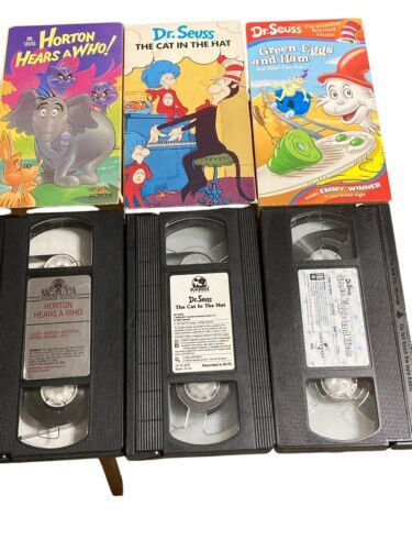 Dr. Seuss VHS Tape Lot of 3, Vintage, Horton and 27 similar items