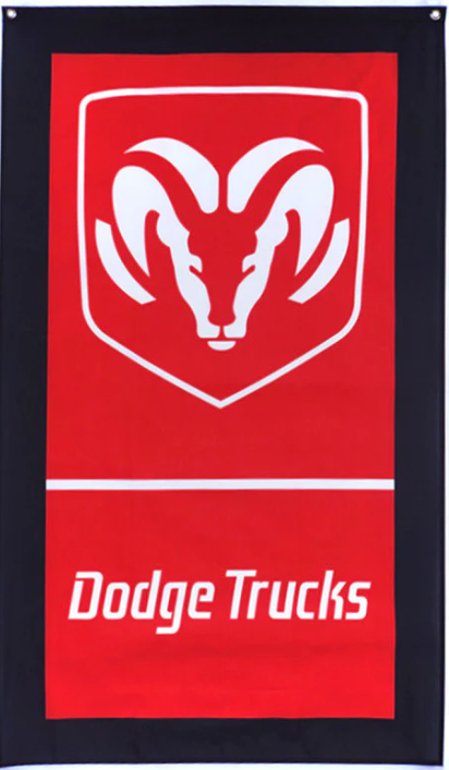 Dodge Flag-3x5ft checkered banner Viper RAM Trucks - Decorative Flags