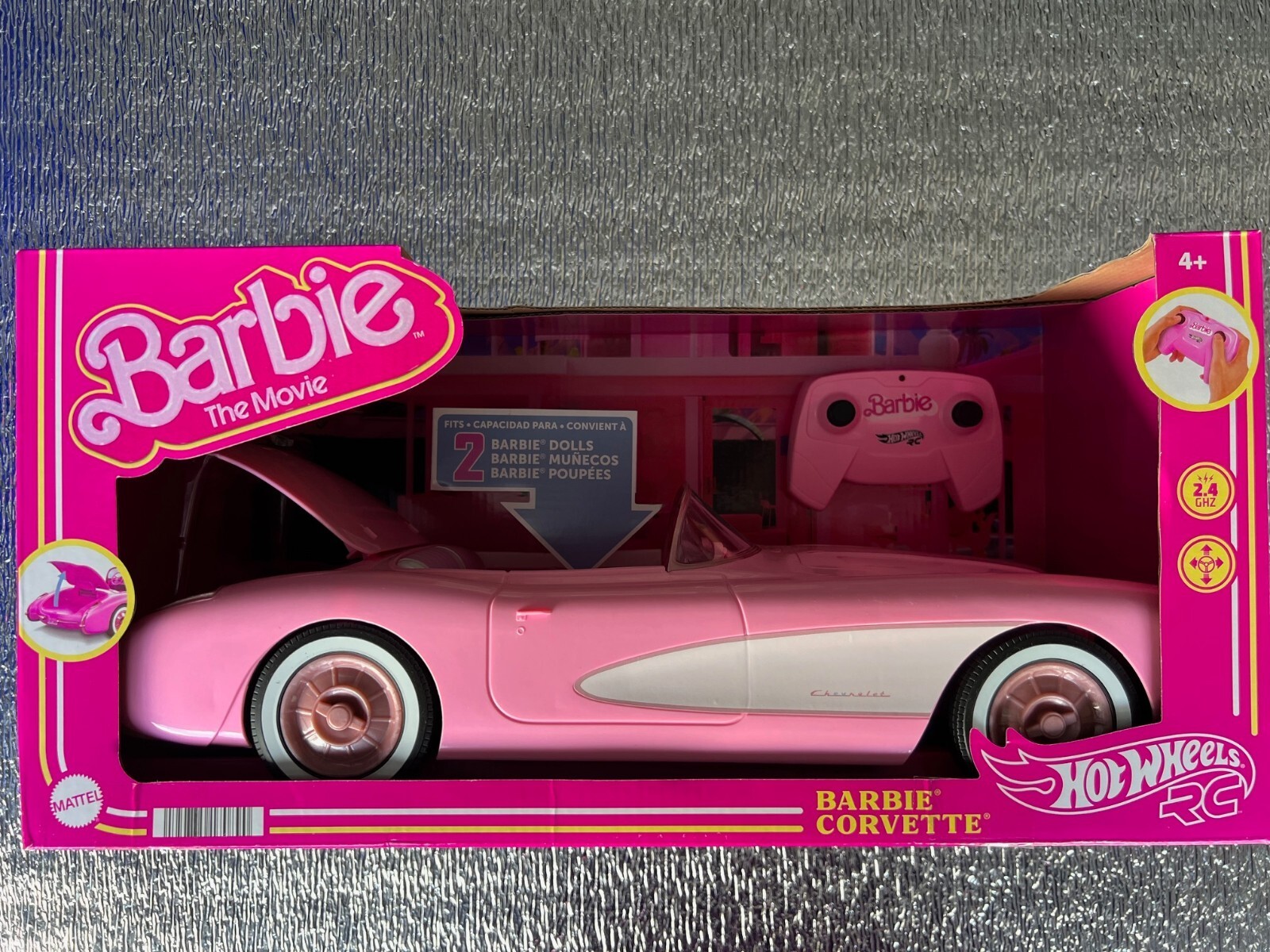 New Barbie Hot Wheels RC Barbie Corvette + Remote Control Barbie The ...