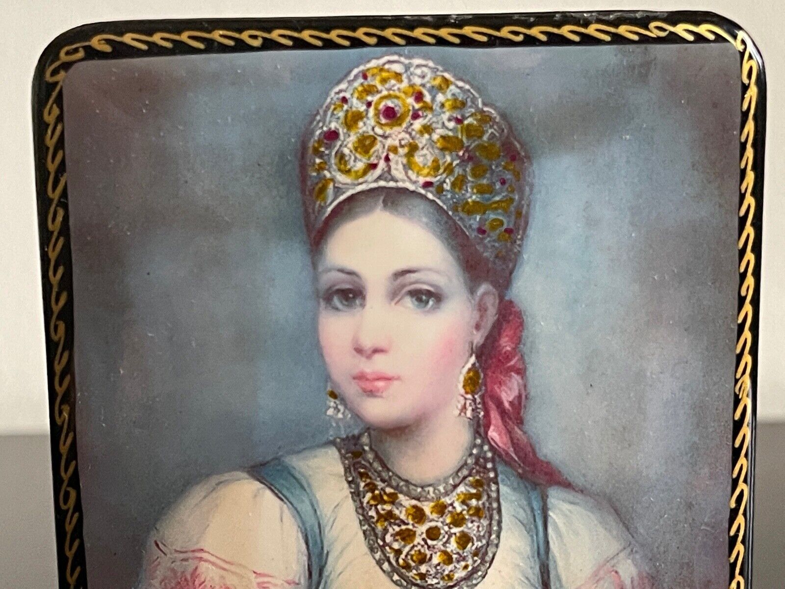 Russian Collection Portrait Signed and Marked with Log Lacquer Box ...
