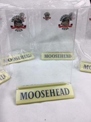 Five COLLECTIBLE MOOSEHEAD CANADIAN LAGER BEER ACRYLIC TABLE TOP CARD ...