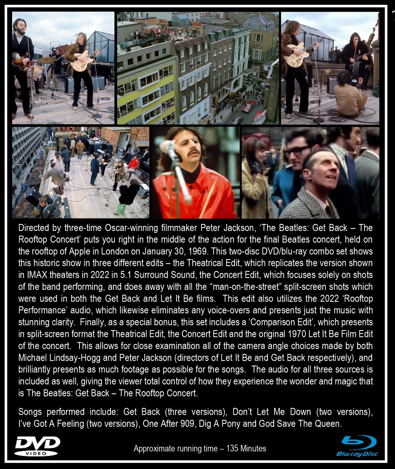 The Beatles The Rooftop Concert DVD + blu-ray Full Show Perfect Quality ...