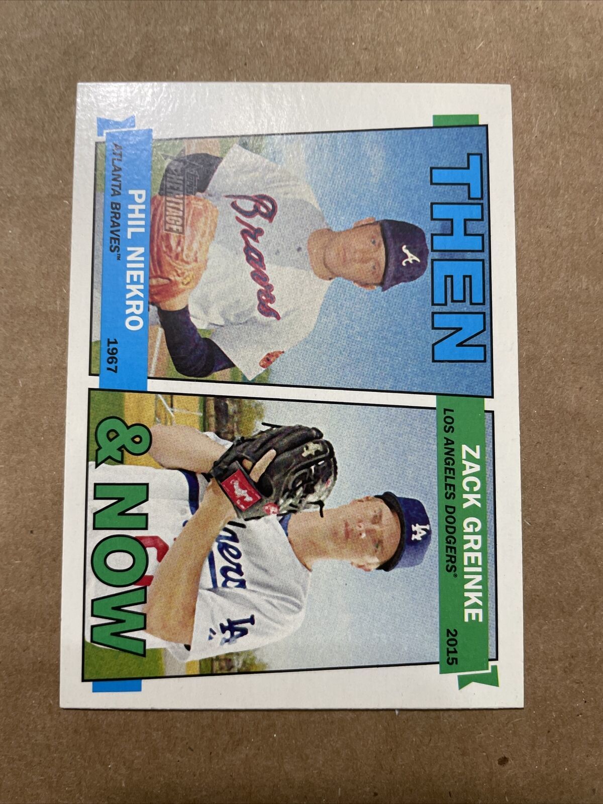 2016 Topps Heritage Then and Now #TAN-NG Phil Niekro Zack Greinke ...