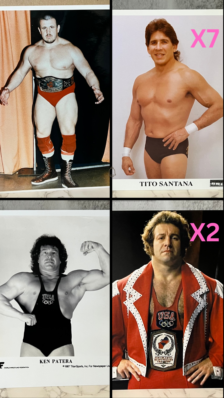 VTG WWE UNSIGNED Photo 8x10 Lot (11) WWF WCCW WCW NWA Santana Pantera ...