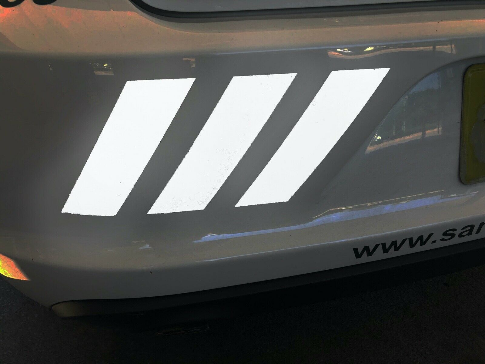 Shadow Chevrons Police Style (2x 3 Piece 6x12) Oralite Black/White EG ...