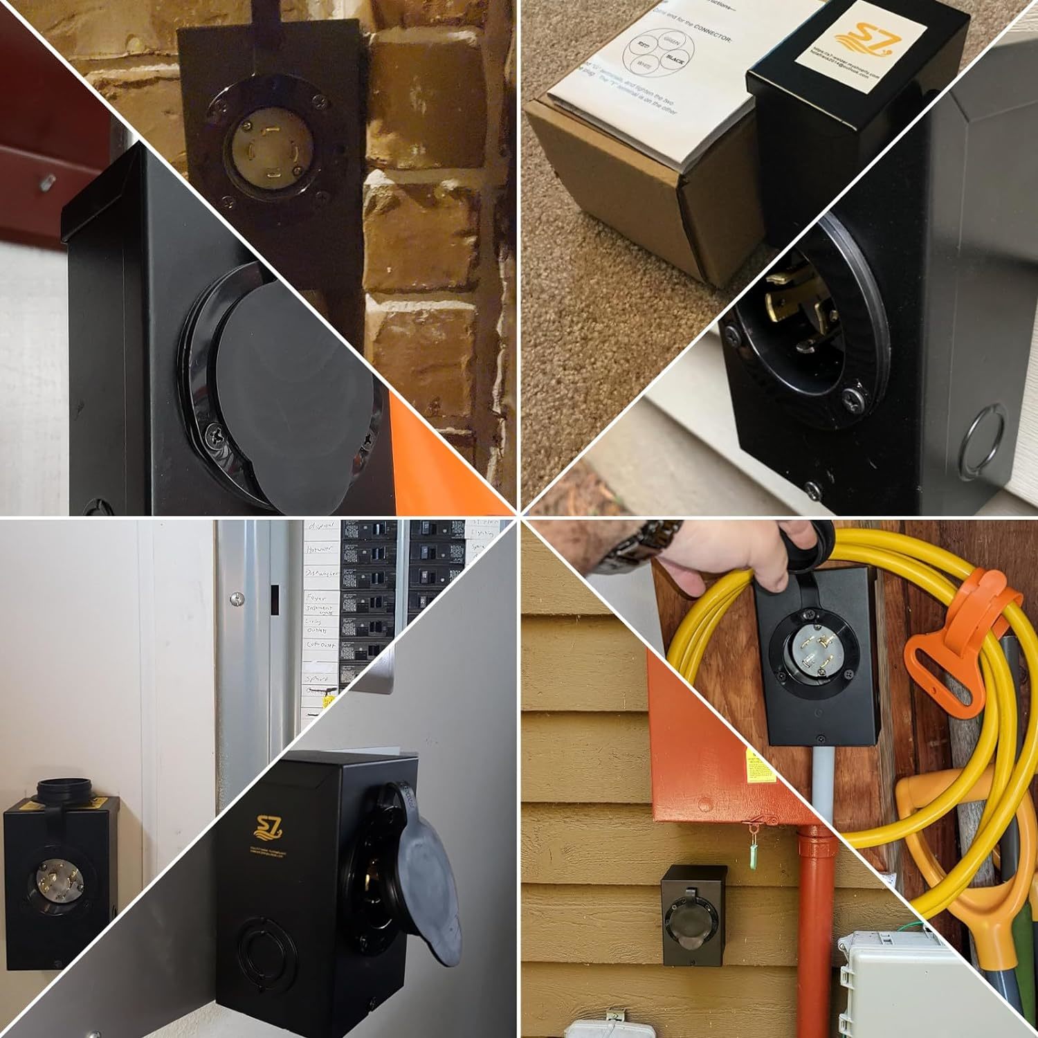 Power Inlet Box, 30 Amp Generator Inlet Box, Nema L14-30P, Generator ...