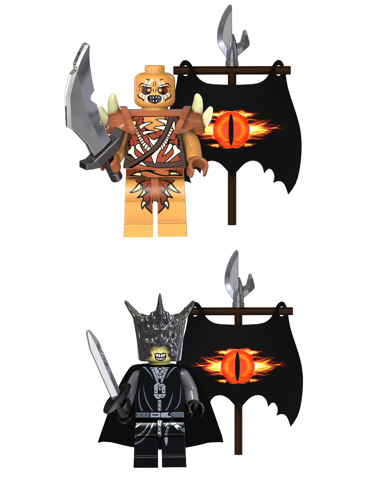 Dark Lord Mouth of Sauron & Orcs Army Set Lord of the Rings 21 ...